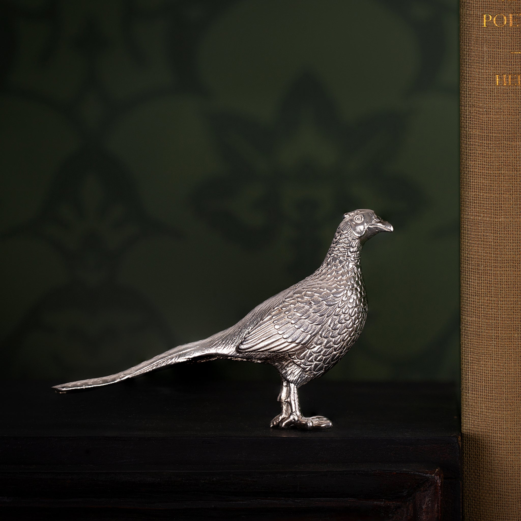 Sterling Silver Pheasant Sculpture | Oliver Roberts Jewellery